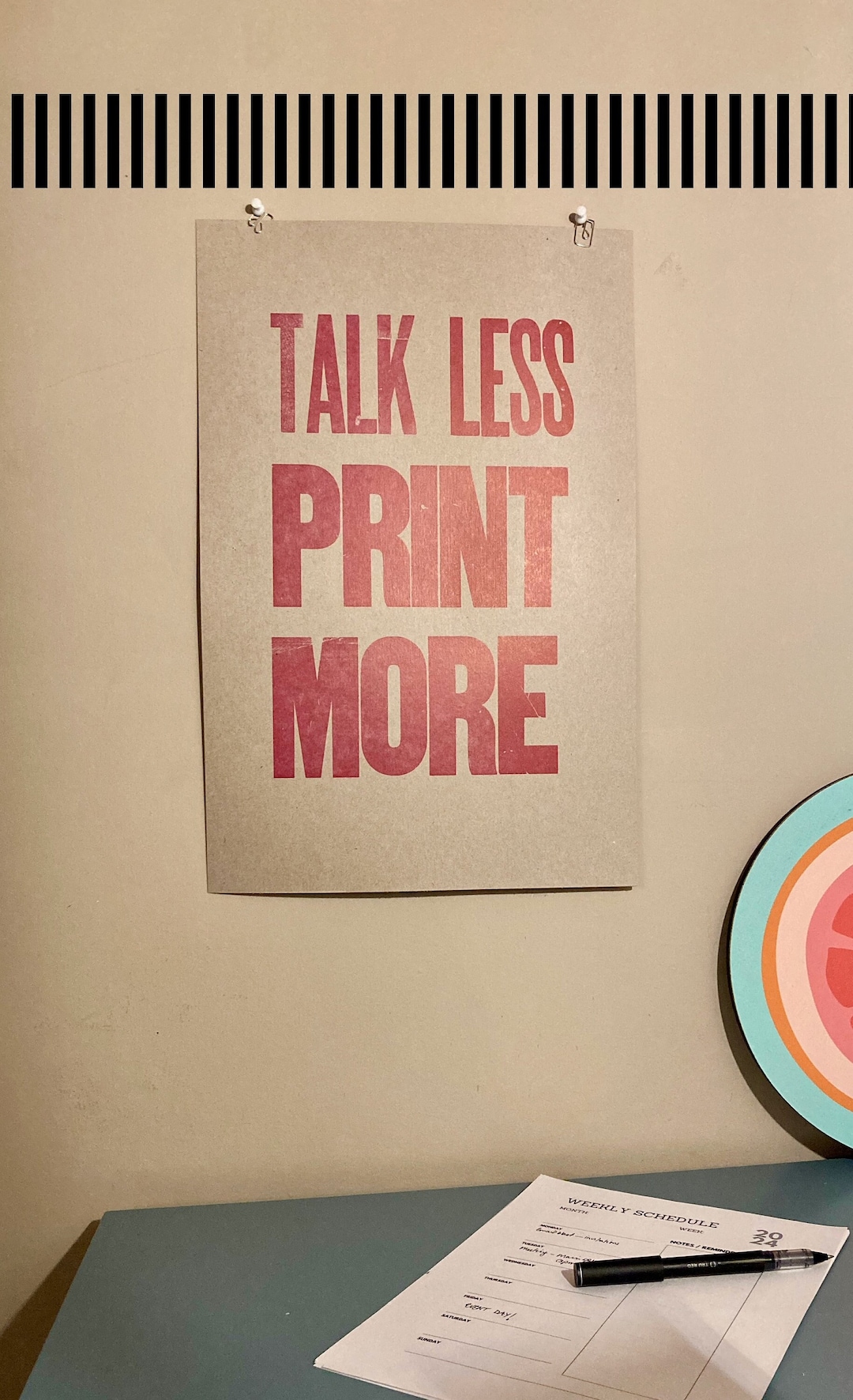 Letterpress Poster in Red Ink and Wood Type Printed on Vandercook Press ...