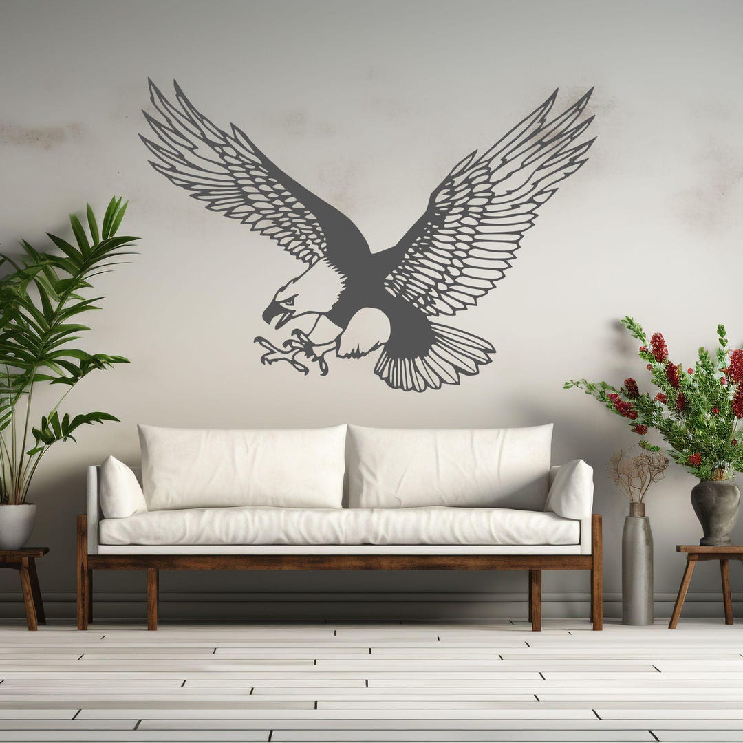 Eagle Design Laser Cut Svg Dxf Files Wall Decoration Engraving Sticker ...