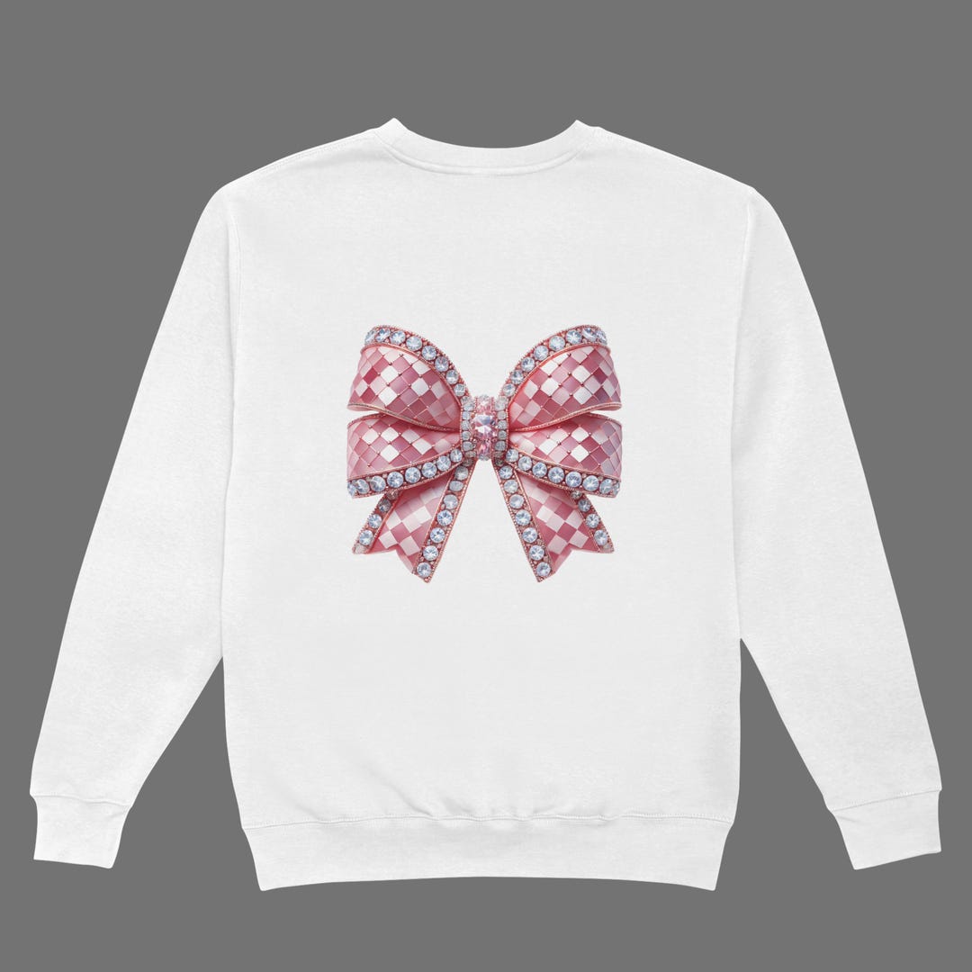 Checkers Pink Bow Shimmering, Diamond Bow Png, Luxurious Bow Png ...