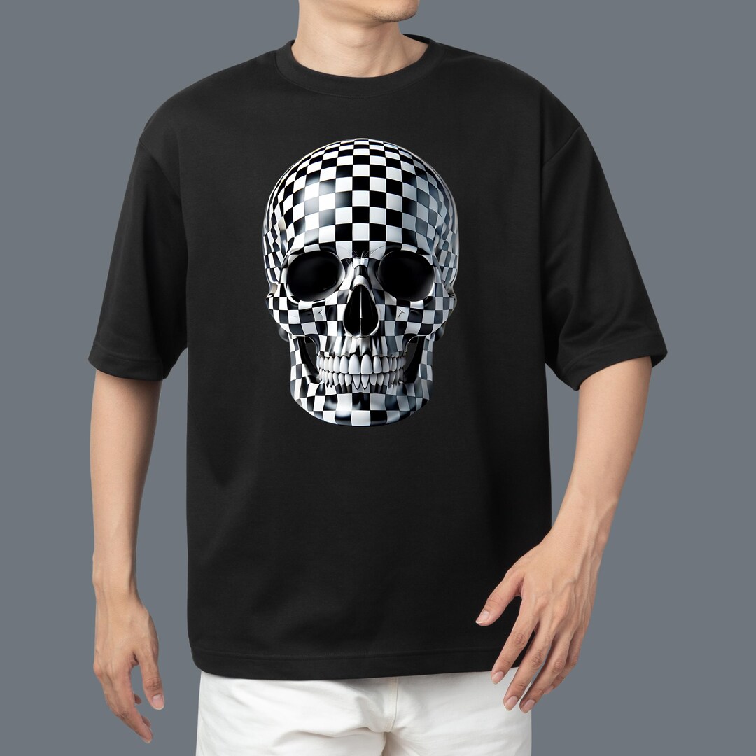 Checkered Void Skull - Etsy