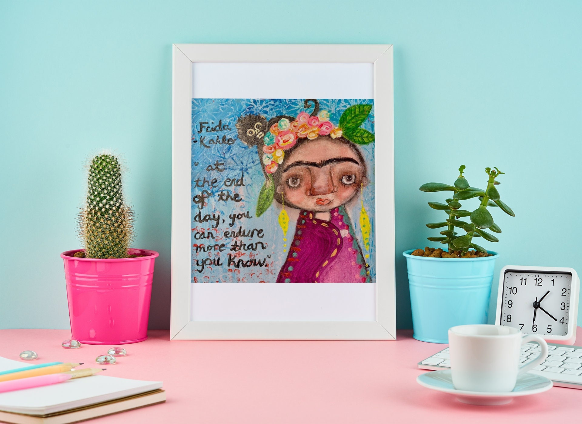 Frida Kahlo Art Print Frida Kahlo Original Painting Frida - Etsy