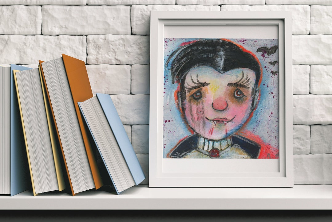 Vampire Art Print, Halloween Vampire Art, Goth Vampire, Halloween ...