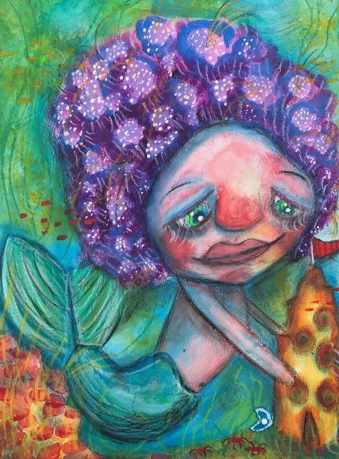 Sandcastle Mermaid Art Print - Etsy