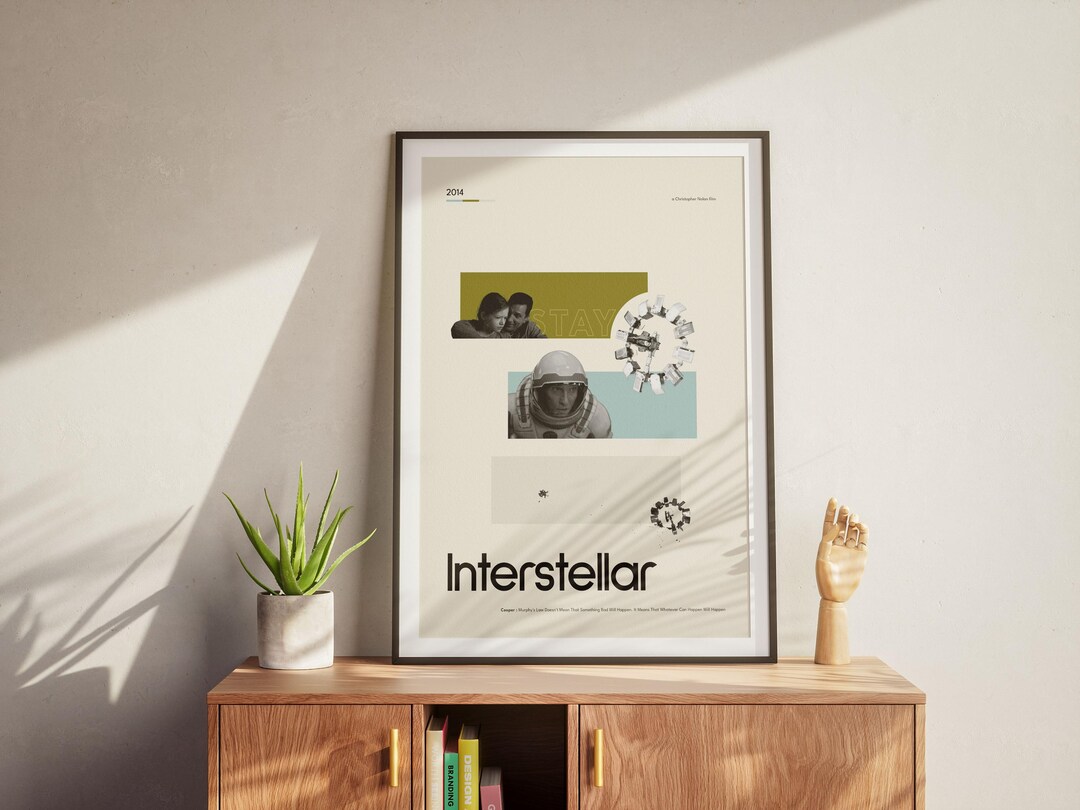Interstellar Inspired Poster, Mid-century Modern Print, Space-themed ...