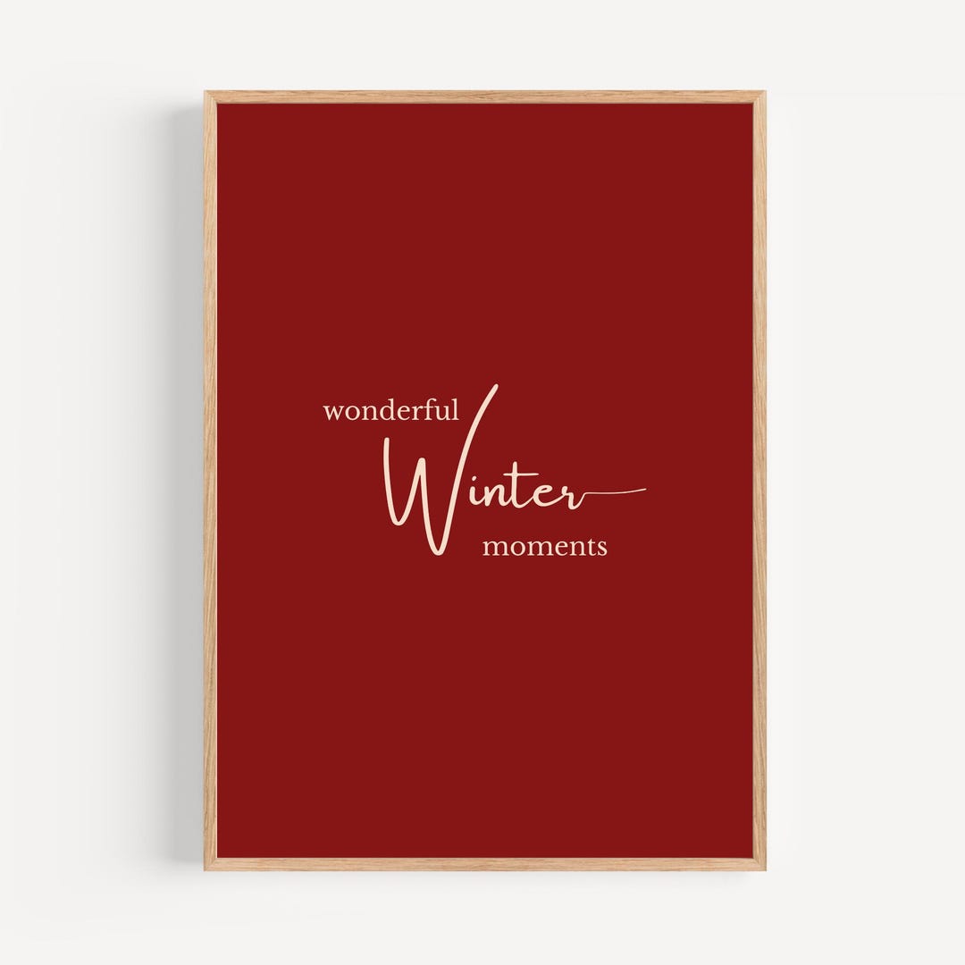 Winter Poster, Cozy Wall Art Printable, Scandinavian Winter Decor ...