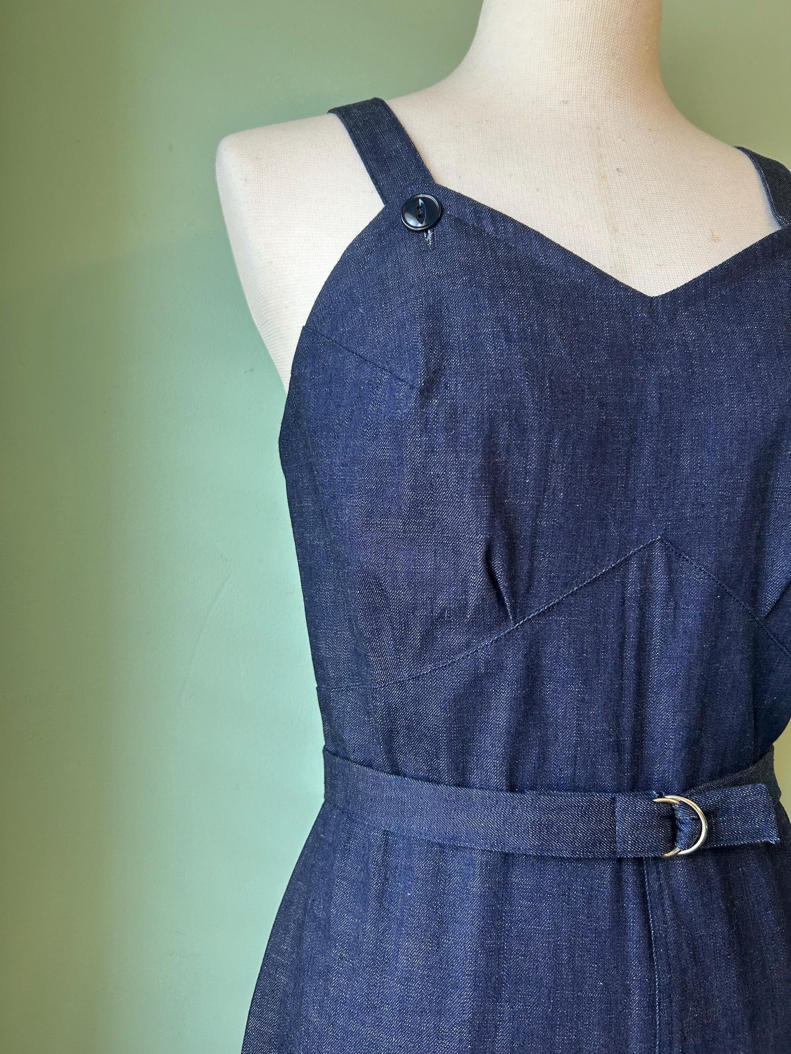 1940s 40s Vintage Style Denim Overalls With Belt Custom Order - Etsy