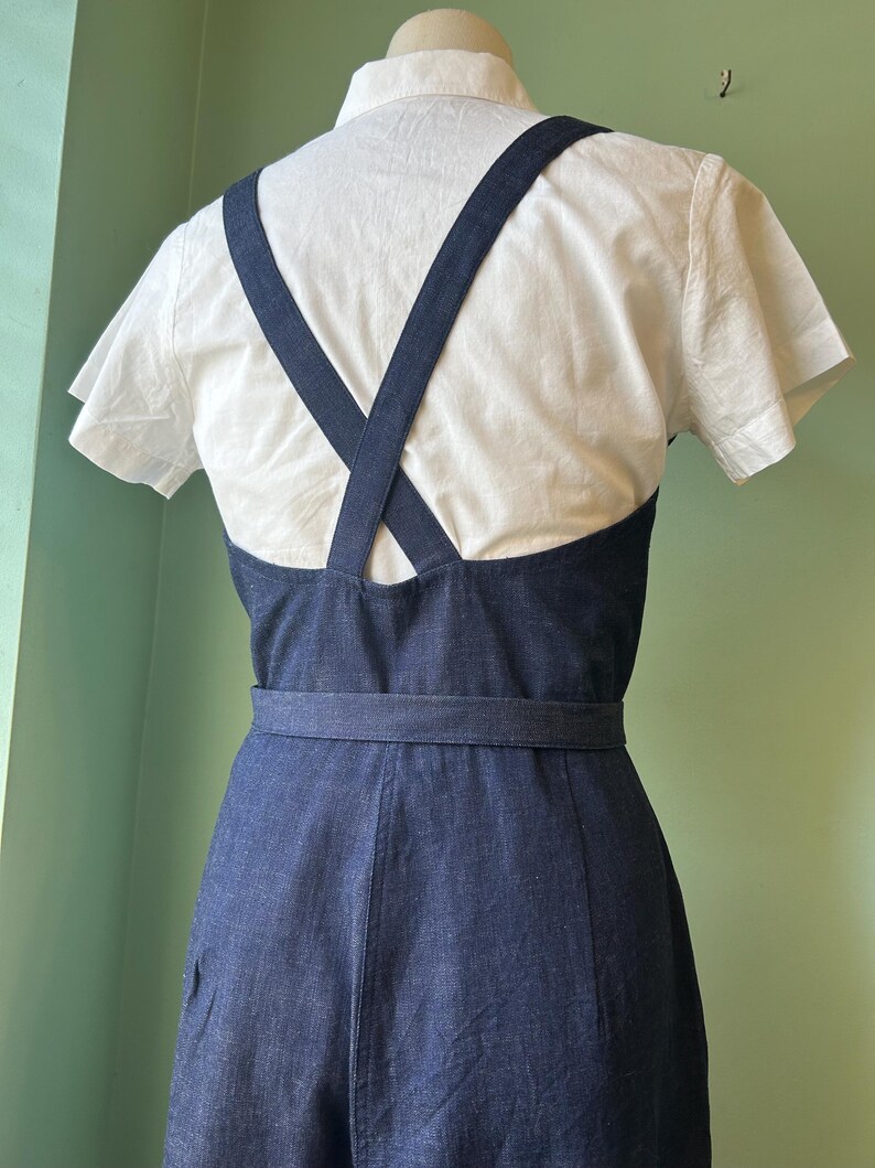 1940s 40s Vintage Style Denim Overalls With Belt Custom Order - Etsy
