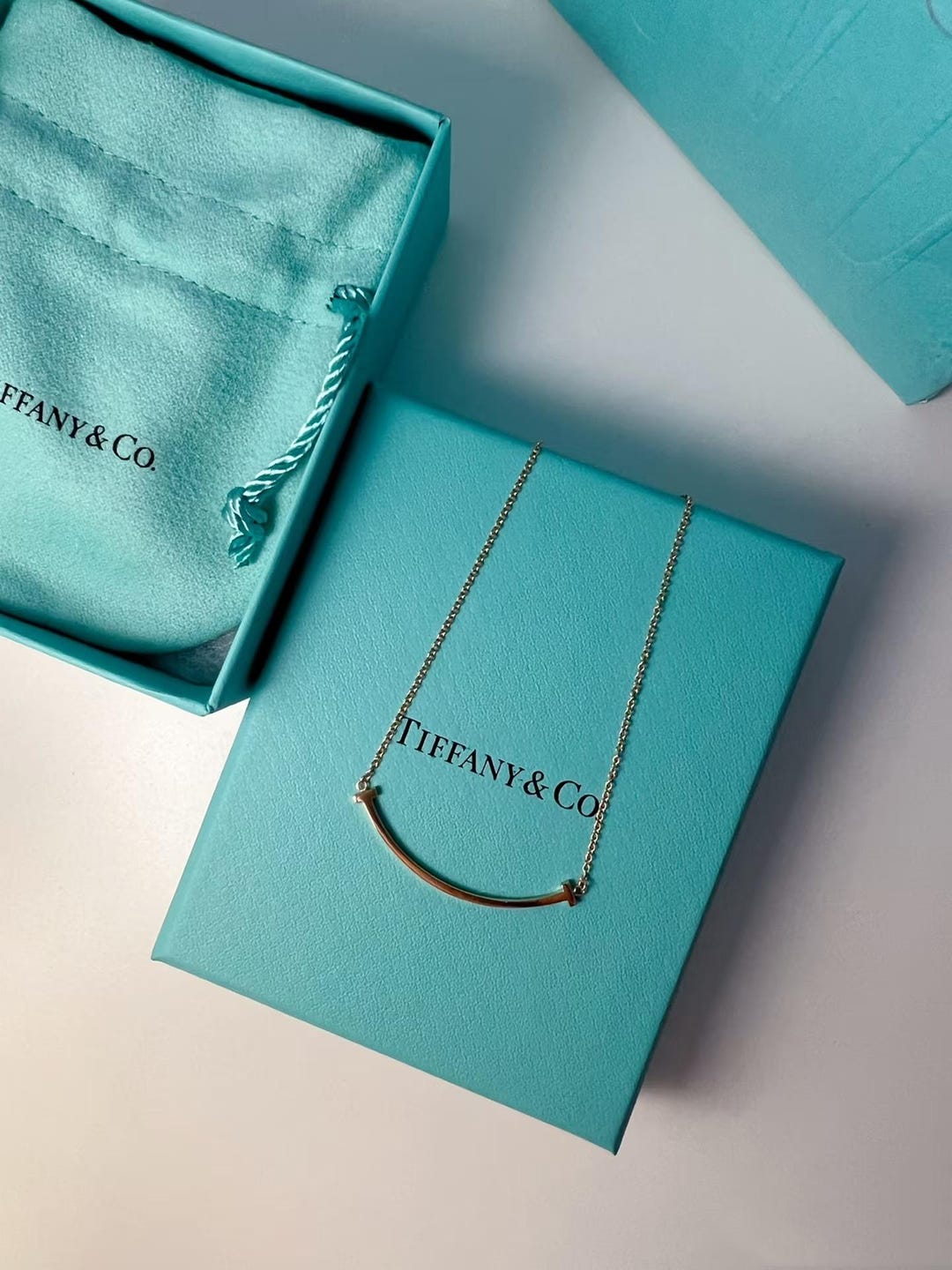 Vintage Tiffany T Smile Pendant 18k Yellow Gold Size Small - Etsy