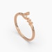 Real Diamond Love Ring, 14k Solid Gold Love Ring, Minimalist Love Ring ...