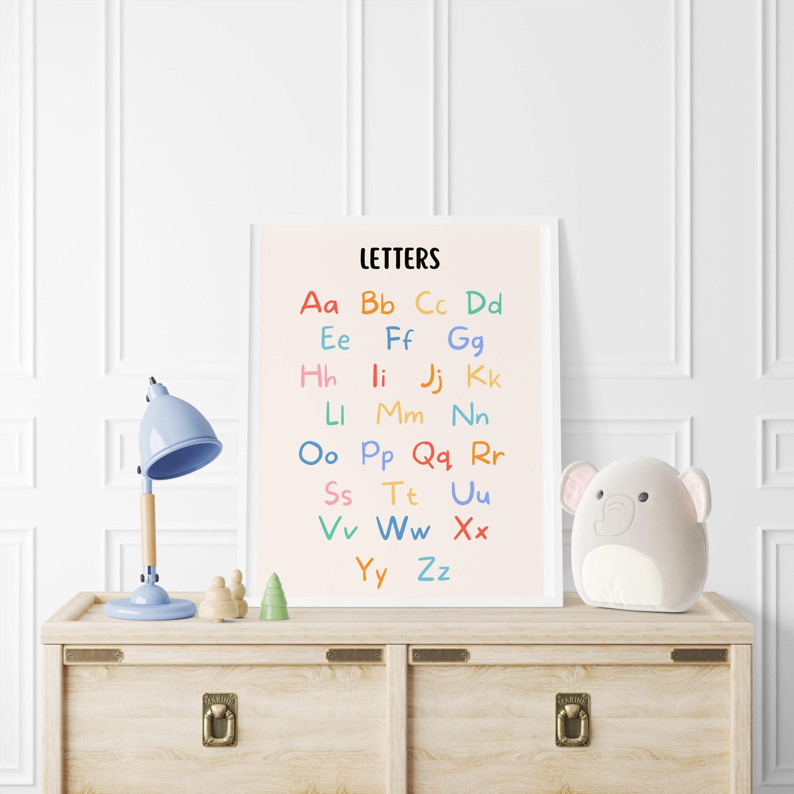 Alphabet Poster for Kids Room, Nursery Decor, Playroom Wall Decor, Kids ...
