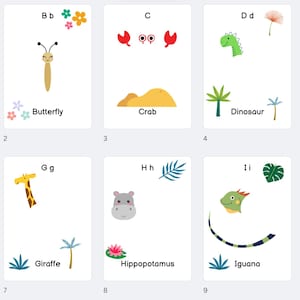 Animals Alphabet for Handprints - Colorful Animal Printables, A-Z ...