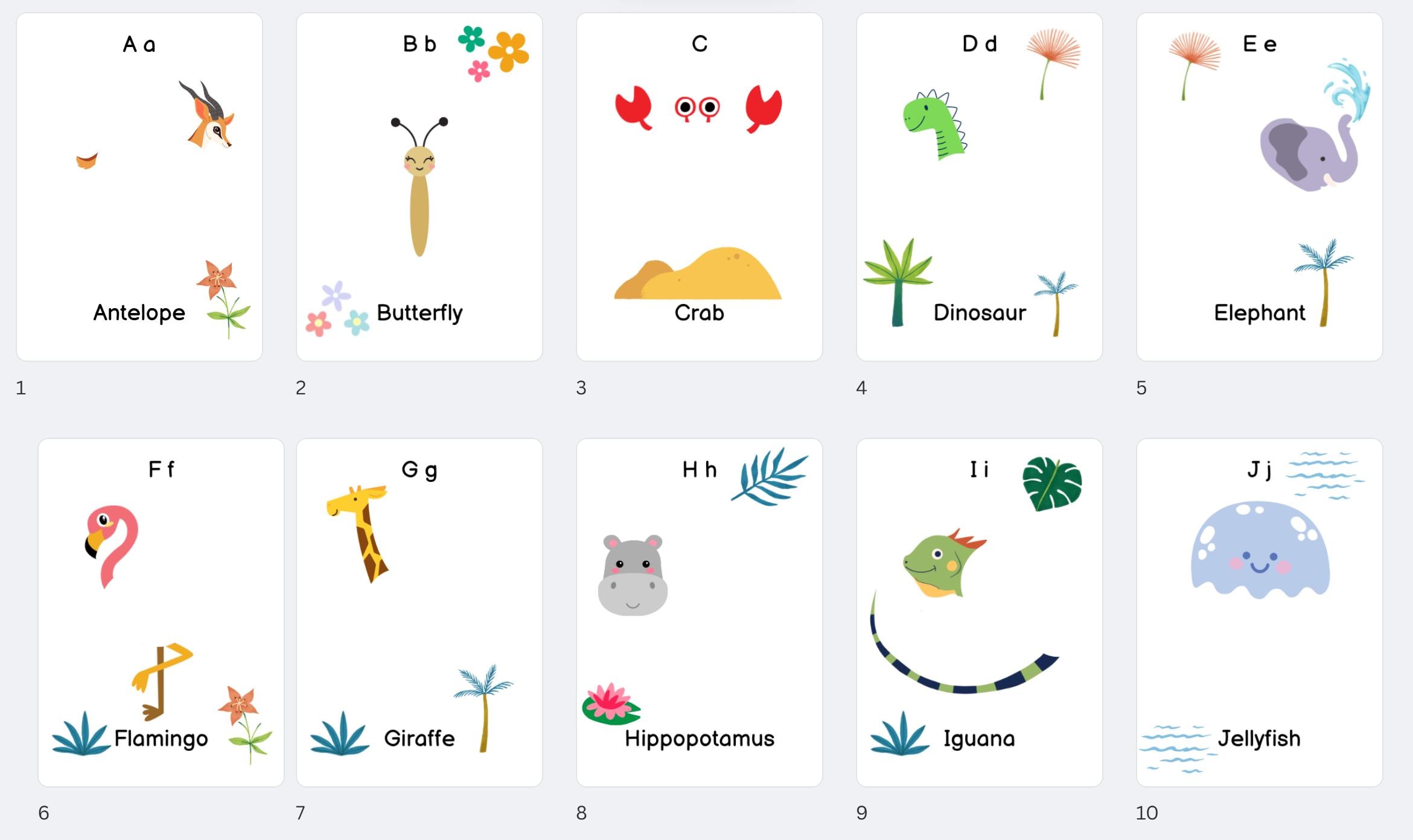 Animal Alphabet Handprint Art: A-Z Printables (digital Download) - Etsy