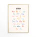 Alphabet Poster for Kids Room, Nursery Decor, Playroom Wall Decor, Kids ...