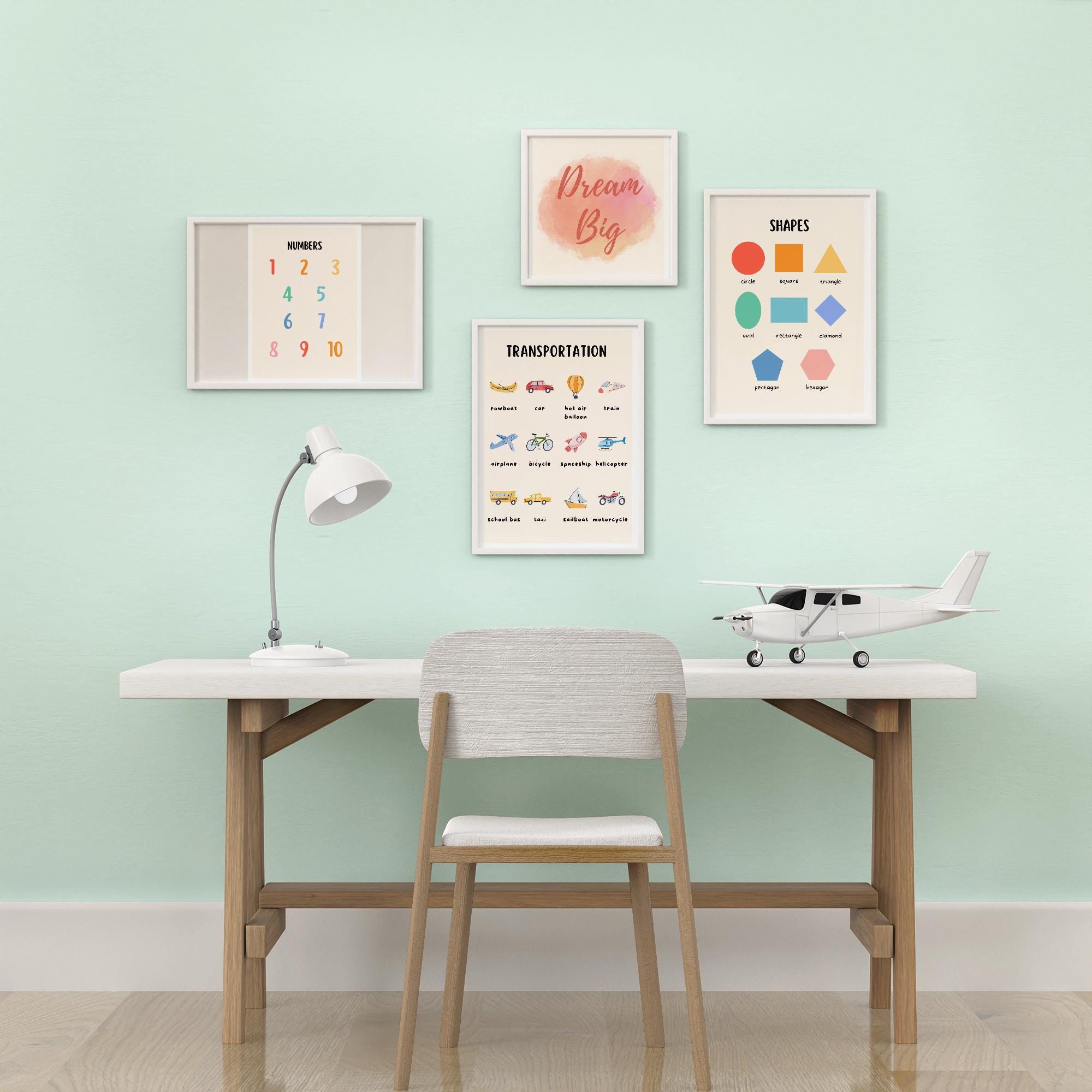 Shapes Poster: Educational Kids Room Wall Art - Etsy