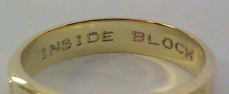 Inside ring engraving in script or block fonts | Etsy