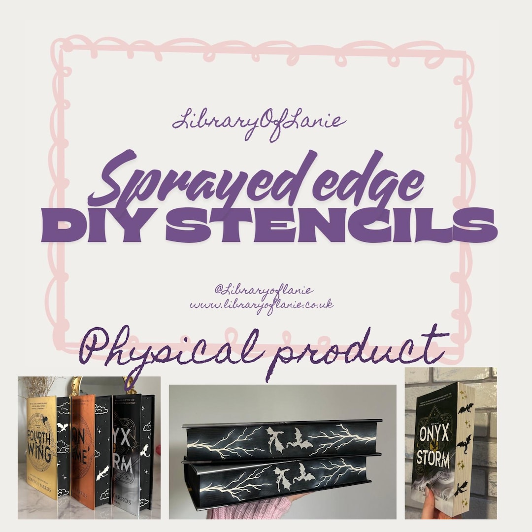 DIY Sprayed Edge Stencils - Dragon Stencils, Book Edges - Etsy Canada