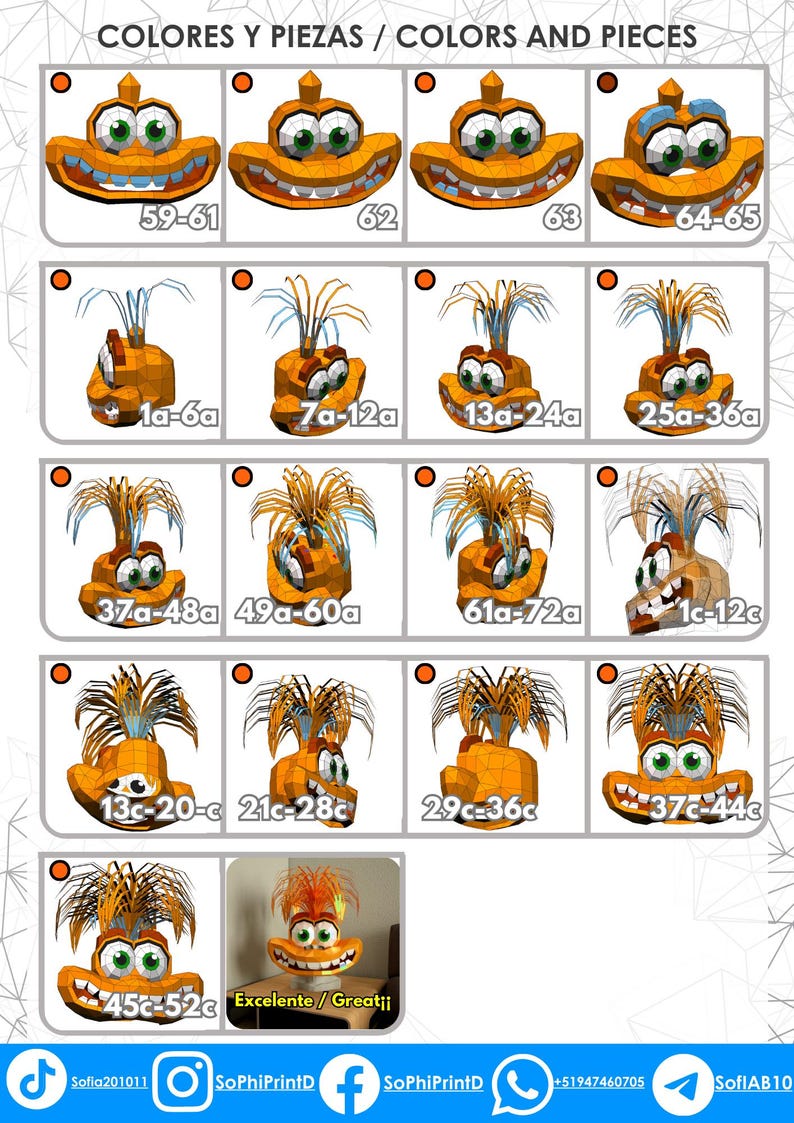 Anxiety Mask, Anxiety Mask, Papercraft, Halloween, Diy, Template, PDF ...