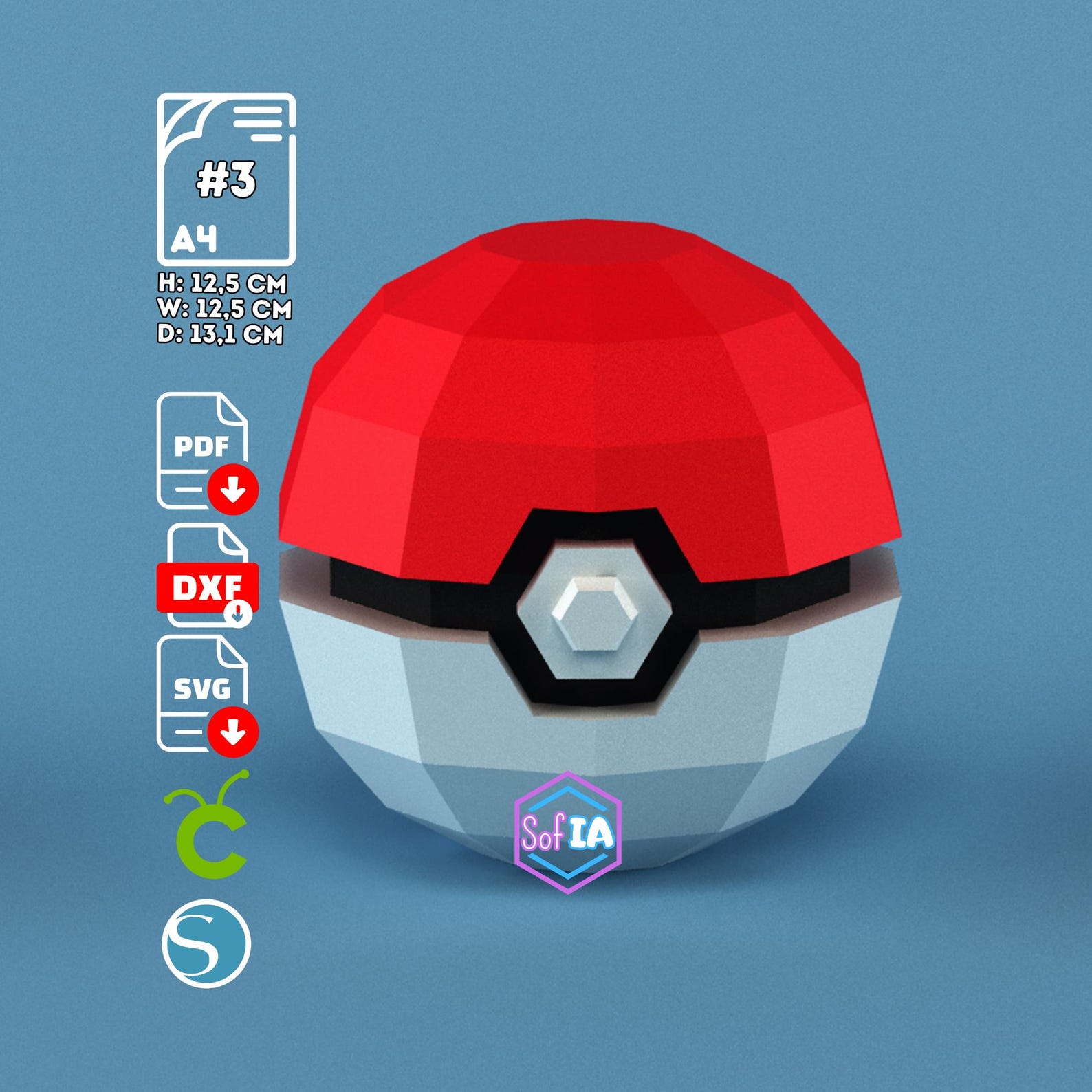 Pokeball, Pokeball, Cartoon, Art, PDF SVG DXF Template, Cricut ...