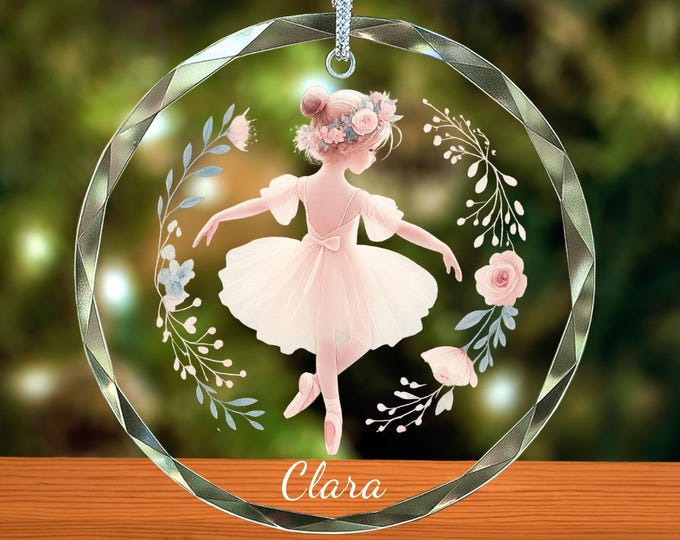 Personalized Name Ballerina Ornament, Custom Ballet Dancing Ornament ...