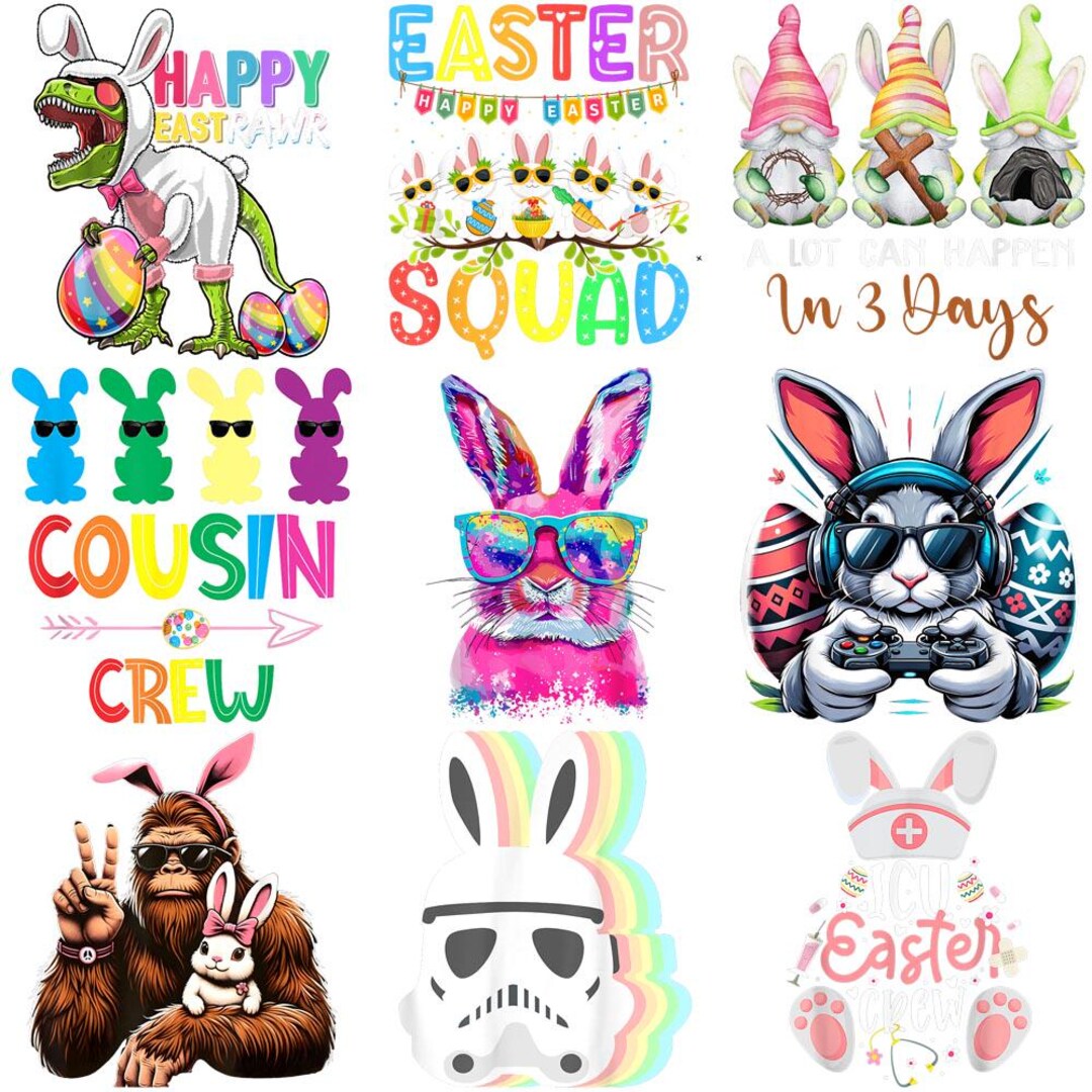 Easter PNG Bundle | Cute Easter Bunny & Egg Clipart | Spring Holiday ...