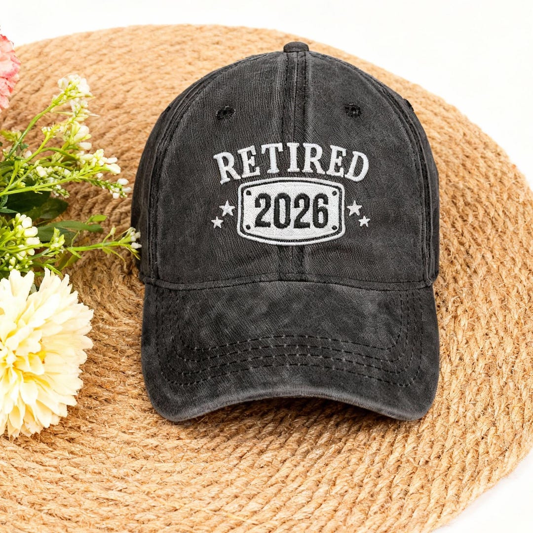 Retired 2026 Embroidered Hat, Retirement Gift Baseball Cap for Men and ...