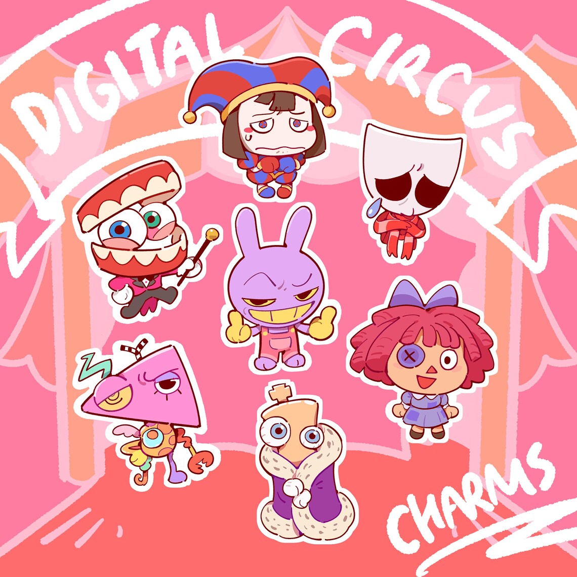 Digital Circus Charms - Etsy