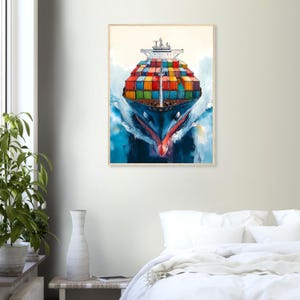 Majestic Container Ship Art Print: Bold Nautical Wall Decor for ...