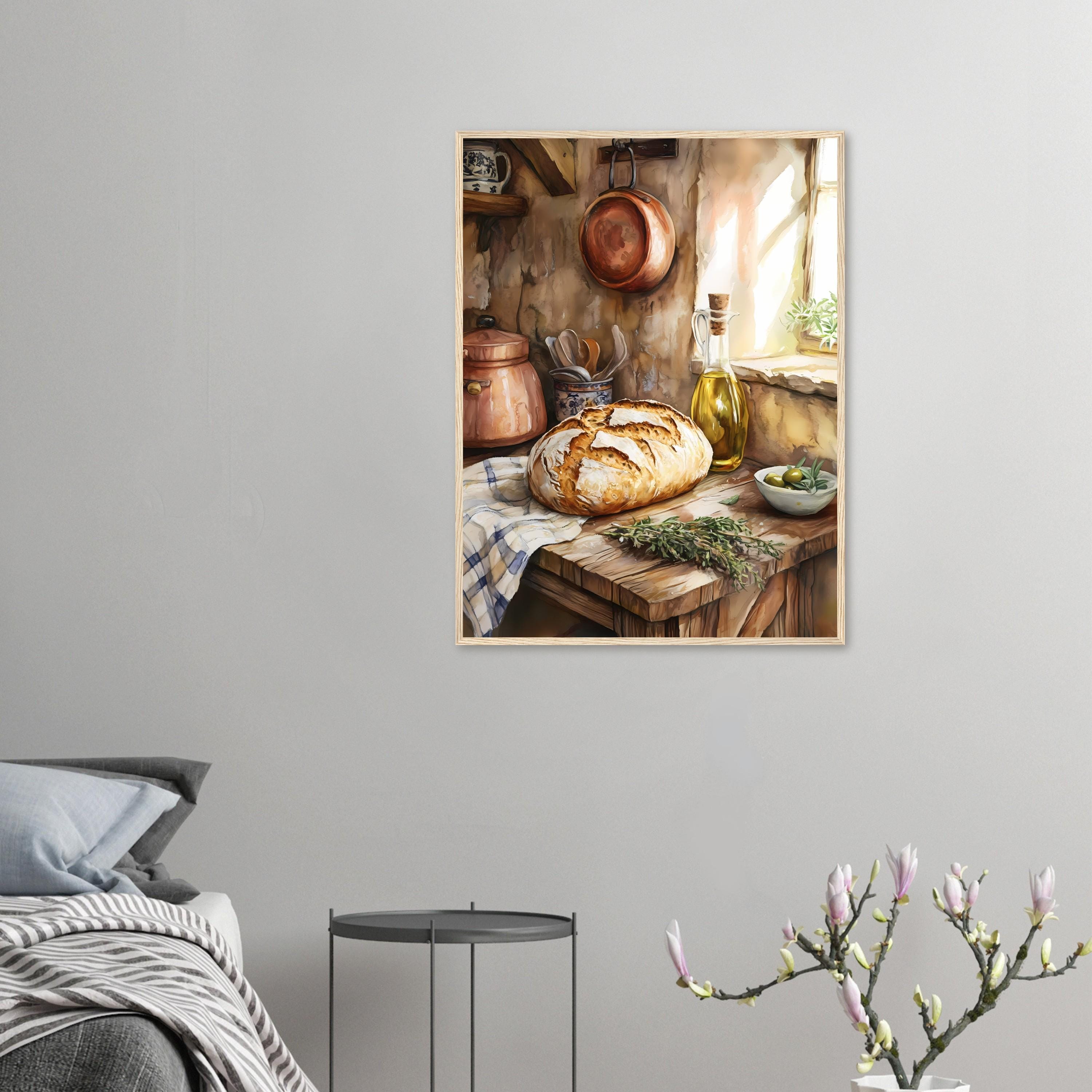 Rustic Kitchen Bread Art Print: Cottagecore Dining Room Wall Decor - Etsy