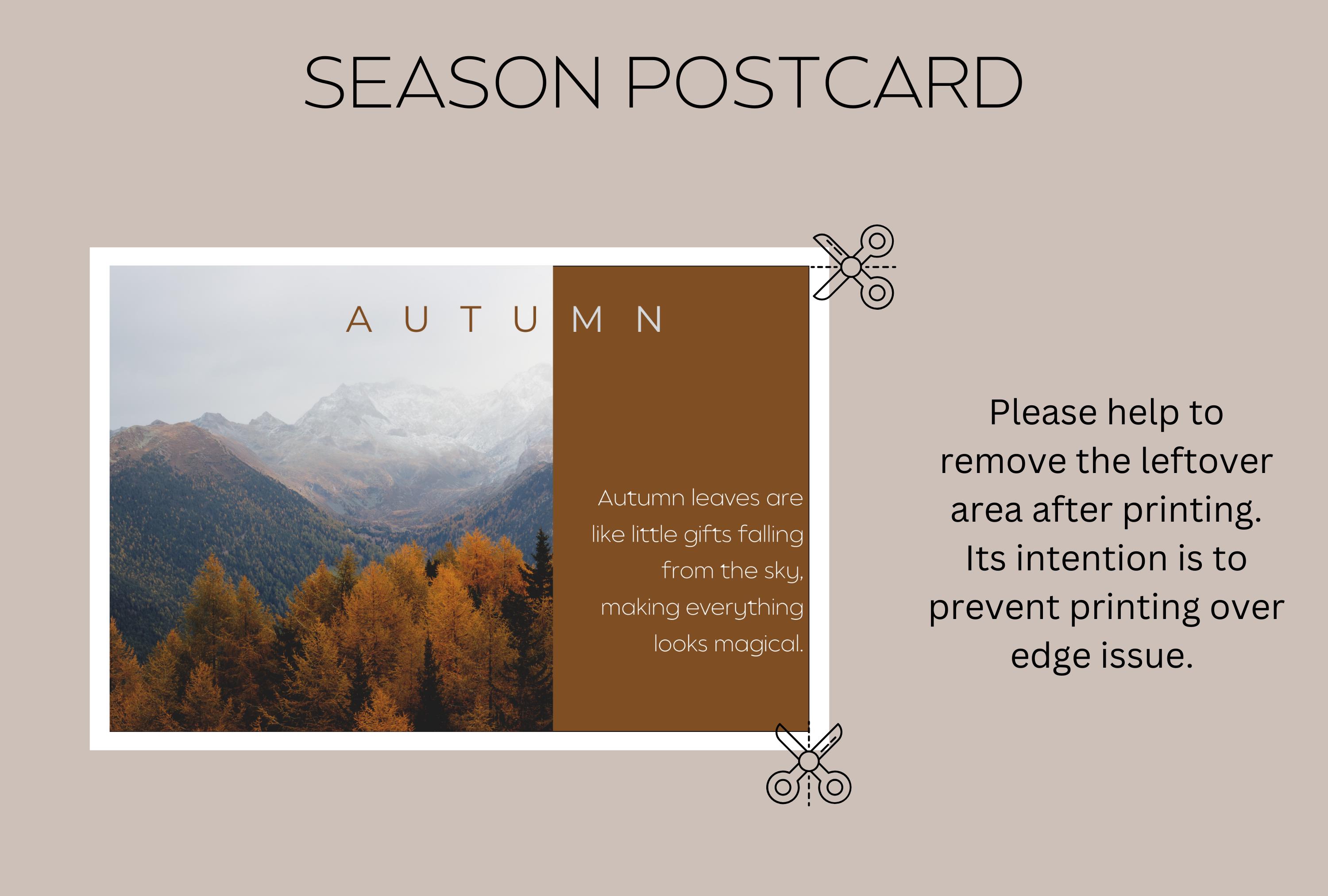 2025 Season Postcards, 8 Printable Designs 2 Designs for 1 Season That ...