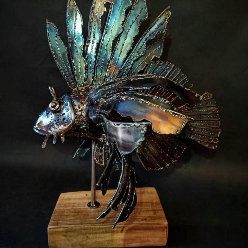 Metal Fish Sculpture - Etsy
