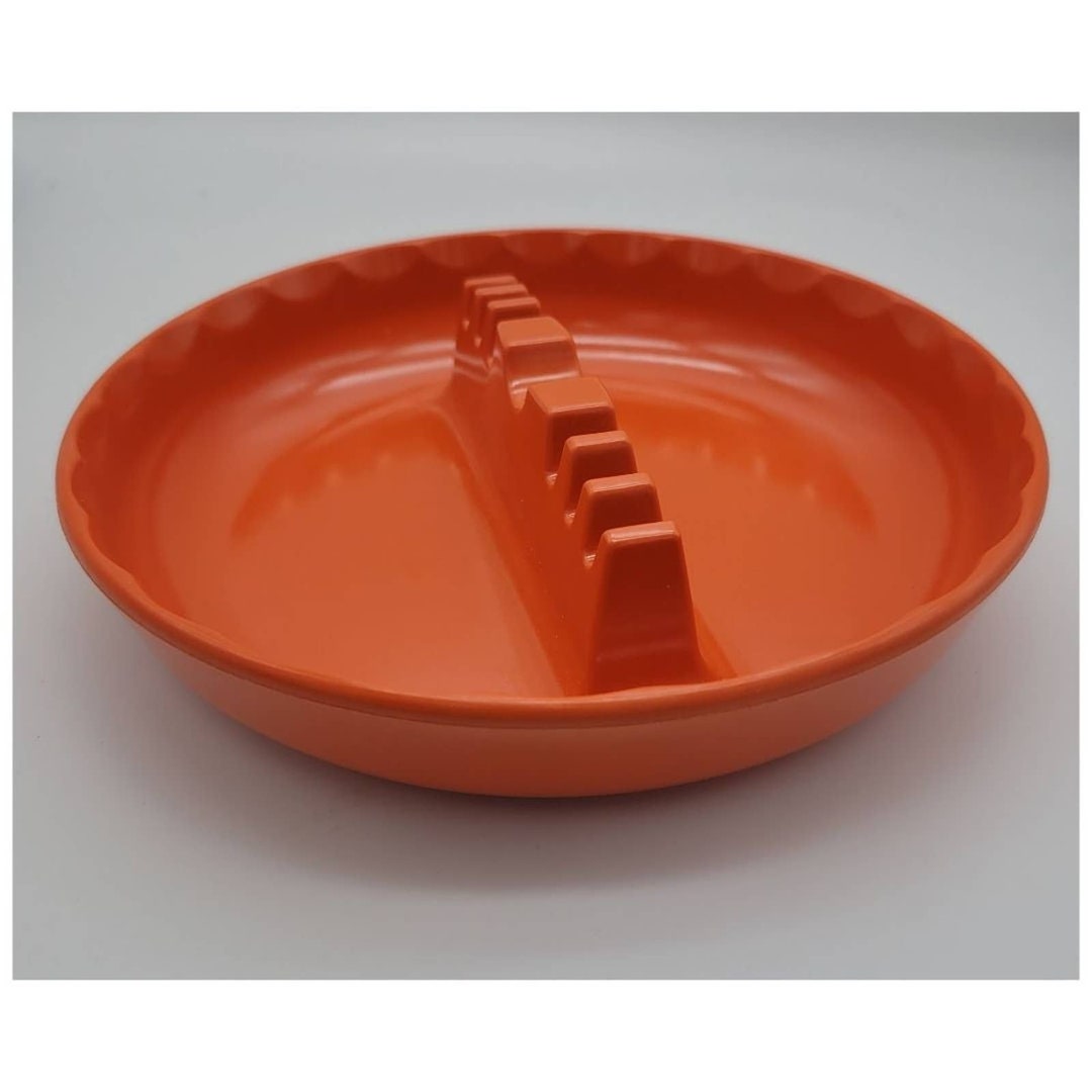 Vintage MCM Atomic Orange Ashtray - Etsy