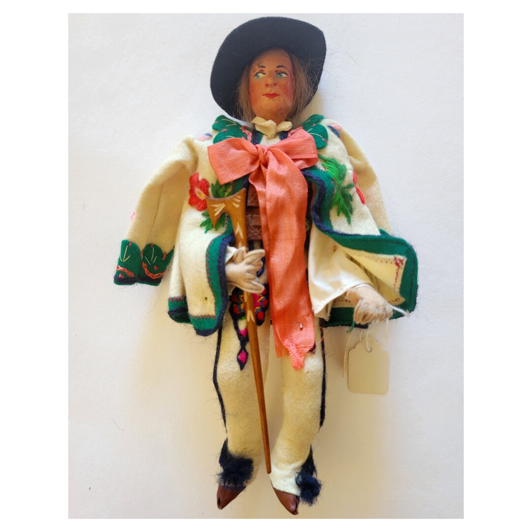 Vintage 1940's Polkish Folk Art Mountainman Doll - Etsy