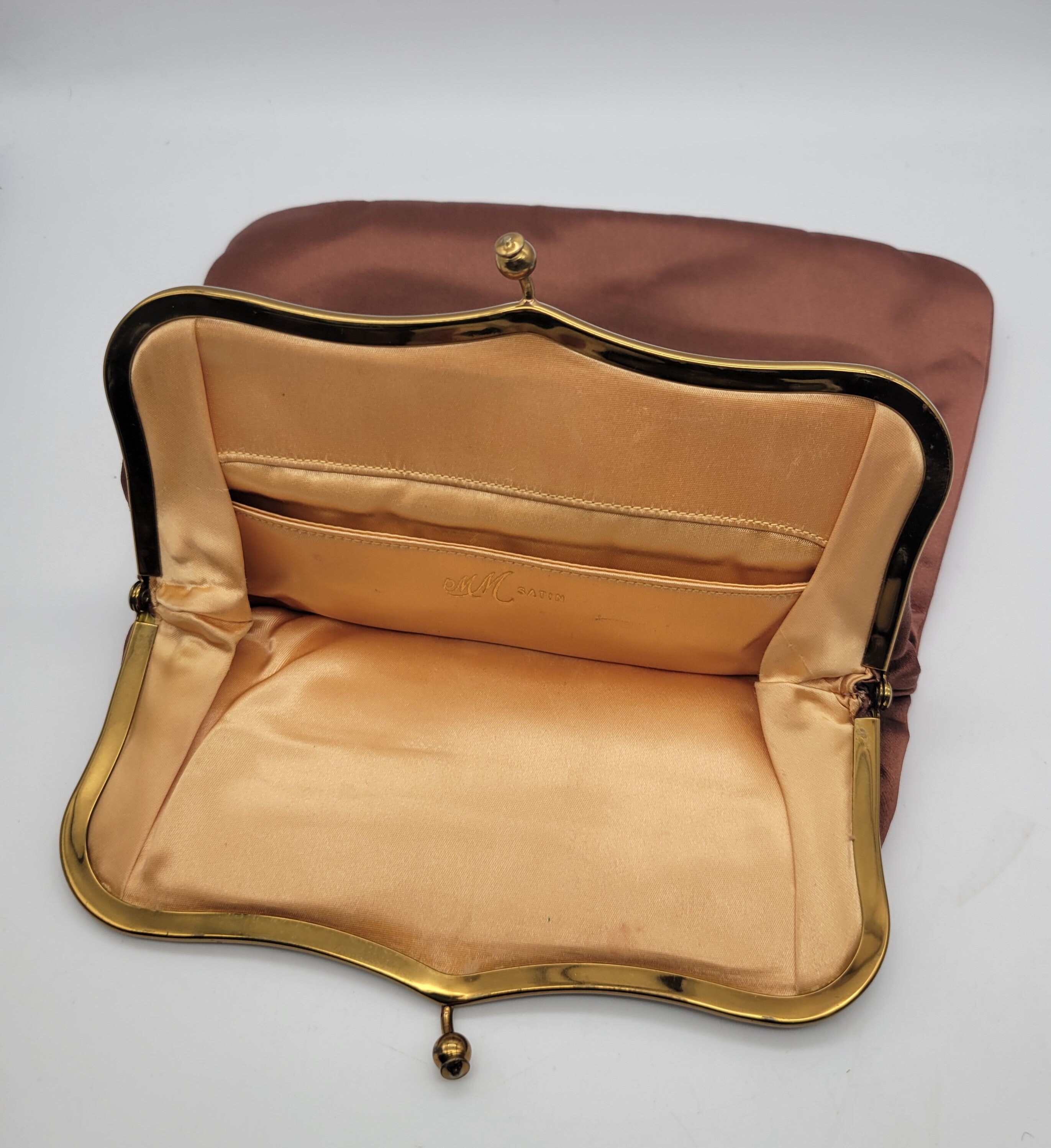 Vintage 1950's Morris Moskowitz Chocolate Brown Satin Handbag Clutch - Etsy