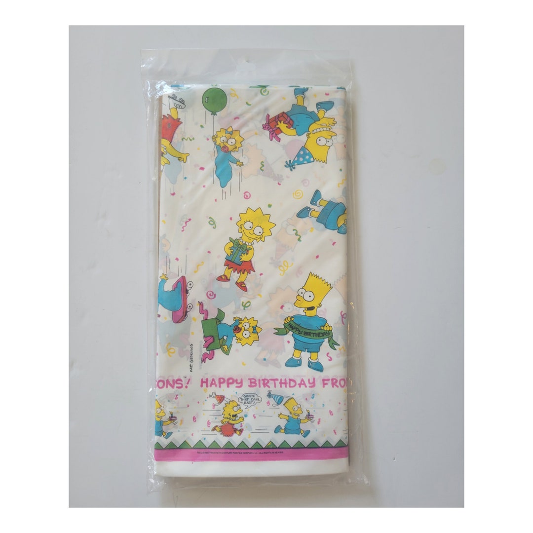 Vintage Deadstock 1990 the Simpsons Vinyl Plastic Table Cover. - Etsy