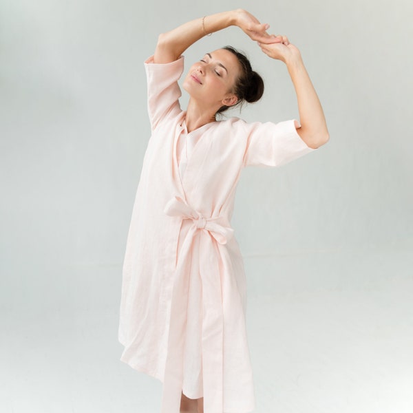 Linen Night Robe - Etsy