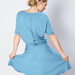 Dress for Women Sun Dress Light Blue Dress Simple Clothing - Etsy