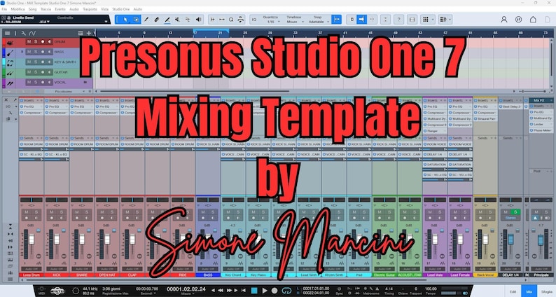 Presonus Studio One Mixing Template by Simone Mancini - Etsy