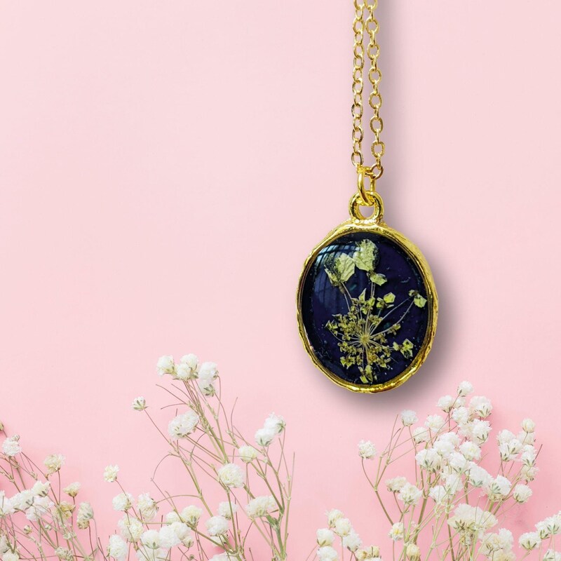 Real Flower Necklace - Etsy