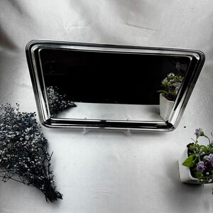 Classic 999k Silver Rectangular Serving Tray, Luxurious Table Accessuar ...