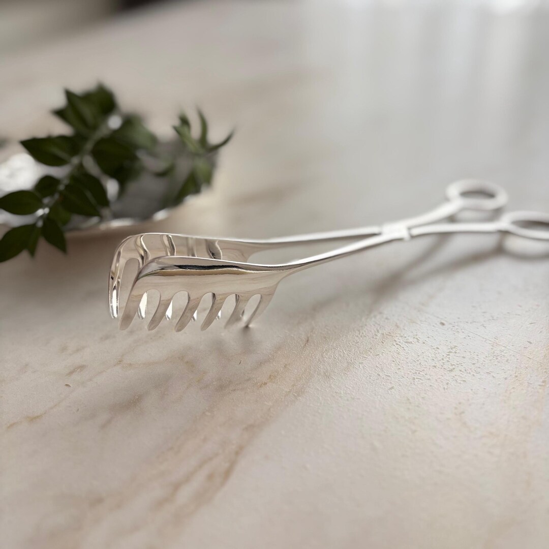 Silver Serving Tongs for Fine Dining, Beautifully Designed for Upscale ...