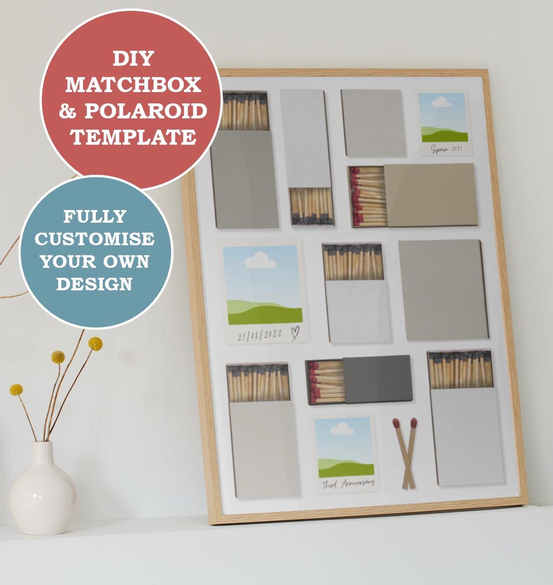 DIY Matchbox Polaroid Template: Custom Collage Poster (canva, Digital Download) - Etsy