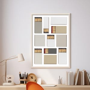 DIY Neutral Matchbox Template, Custom Canva Match Box Poster, Editable ...