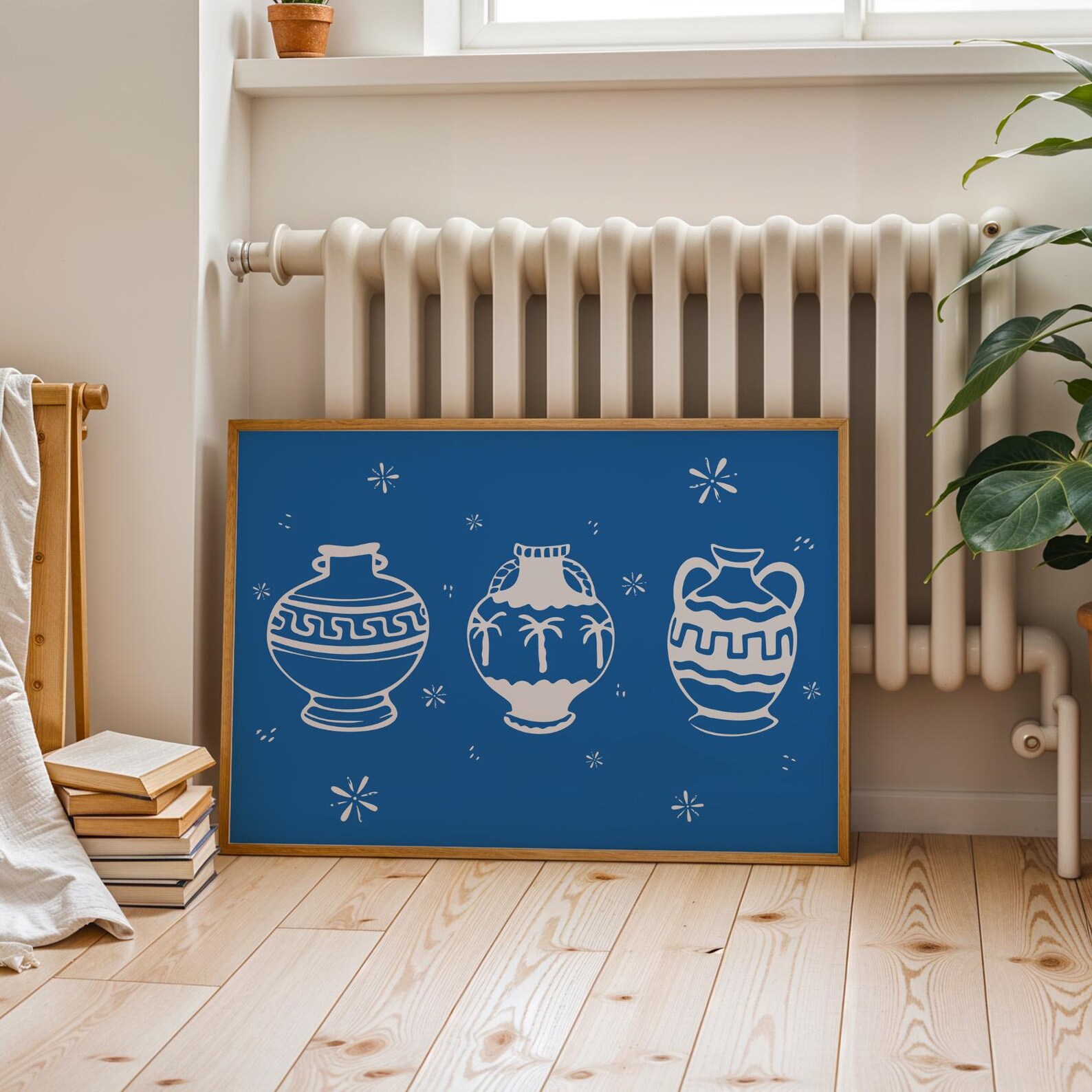 Greek Vase Pottery Poster, Jug Illustration Sketch Wall Art ...