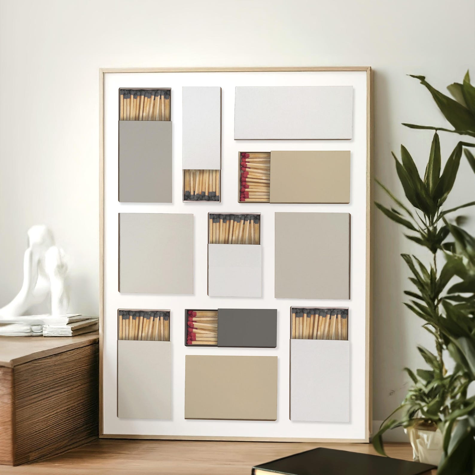 DIY Neutral Matchbox Template, Custom Canva Match Box Poster, Editable ...