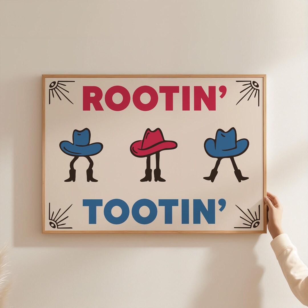 Rootin Tootin Cowboy Poster: Western Home Decor - Etsy