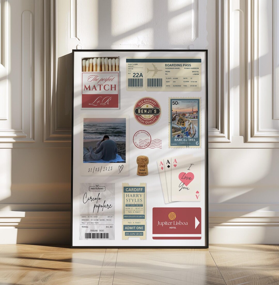 DIY Memory Matchbox Poster Template: Personalized Matchbook Gift (canva ...