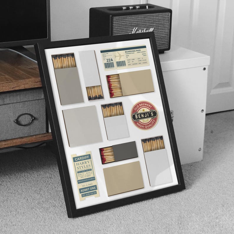 DIY Matchbox and Ticket Template, Custom Canva Match Box Poster ...