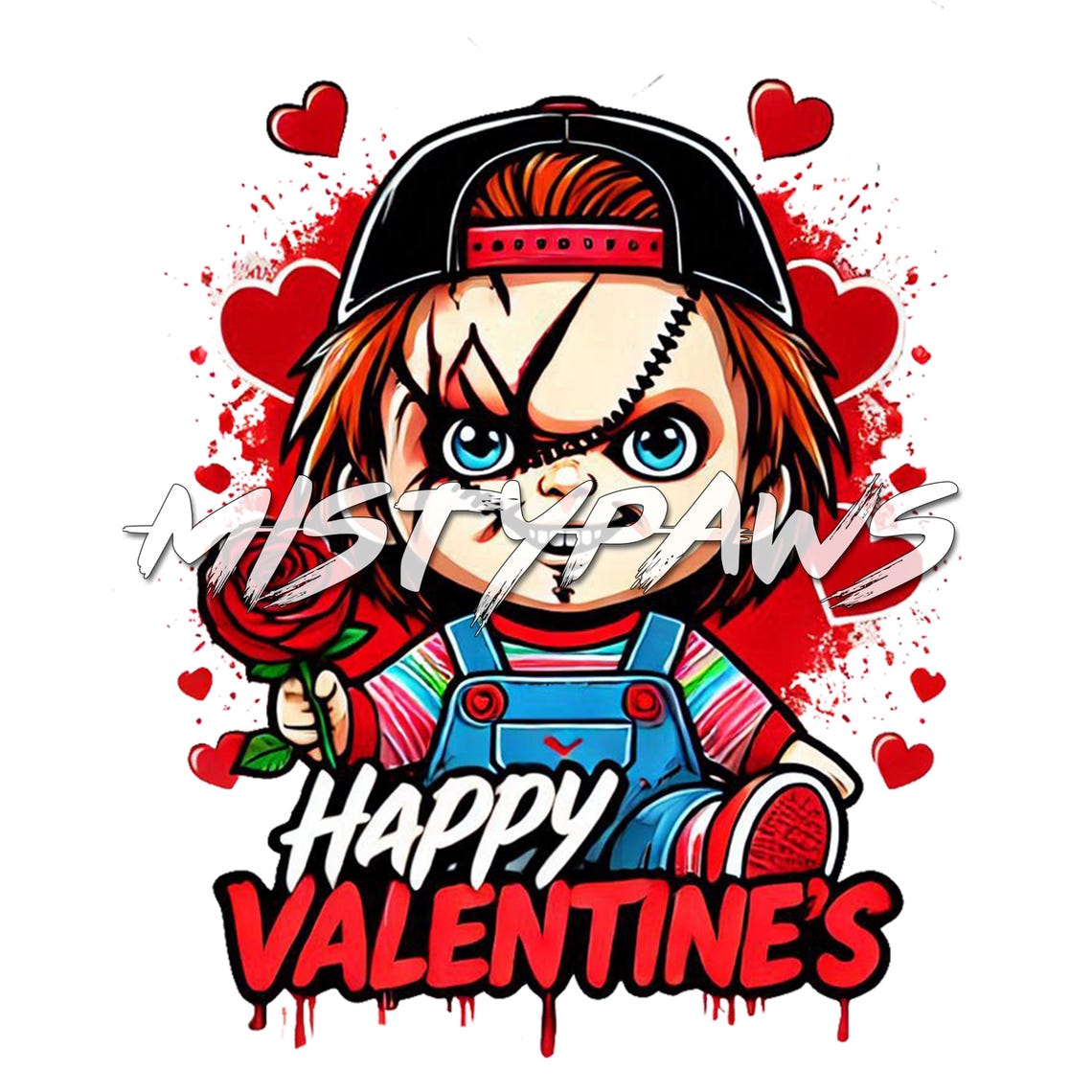 Chucky Valentines PNG Chucky DTF T-shirt Design 300 DPI Digital Art ...