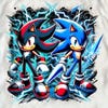 Sonic PNG Sonic DTF T-shirt Design 300 DPI Digital Art for Posters ...