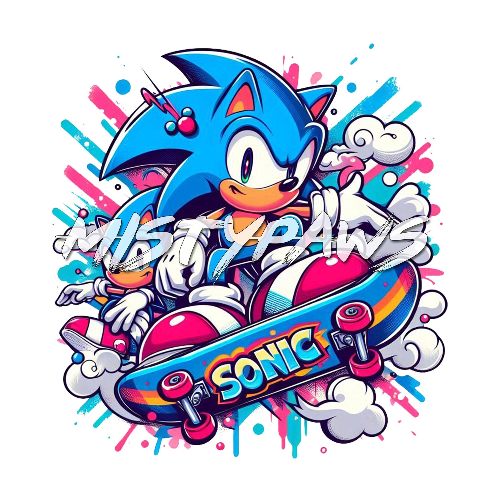 Sonic PNG Sonic DTF T-shirt Design 300 DPI Digital Art for Posters ...